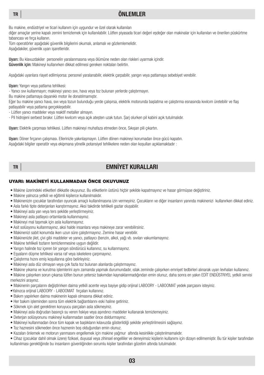 Labomat 55B Zemin Temizleme Makinesi - Esila Endüstriyel